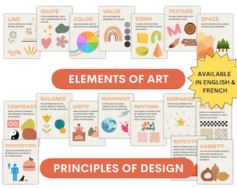 Elements and Principles of Design Posters - Etsy