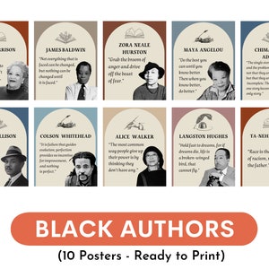 Famous Black Authors Posters, Black Thought Leaders, Black History ...