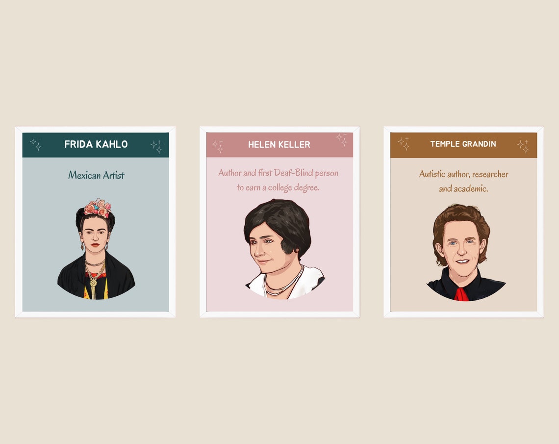 Famous People With Disability Posters set of 8, Disability Awareness ...