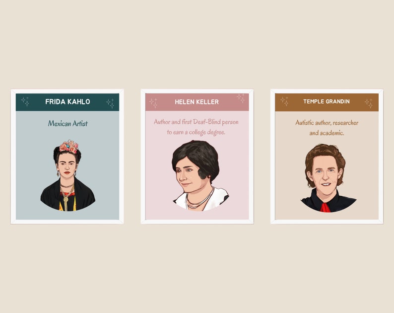 Famous People With Disability Posters (set of 8), Disability Awareness ...