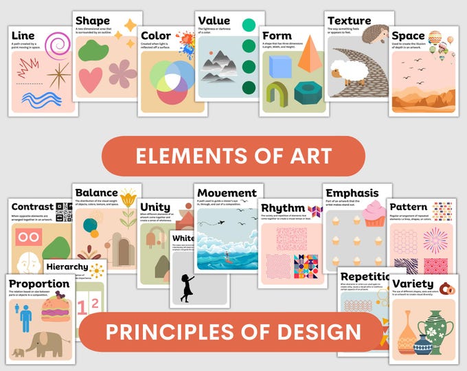 Principles of Art Classroom Printable Posters, Art Classroom Decor ...
