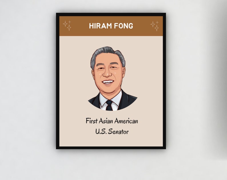 Asian American Pioneers Postersset of 8, Asian American Heritage Month ...