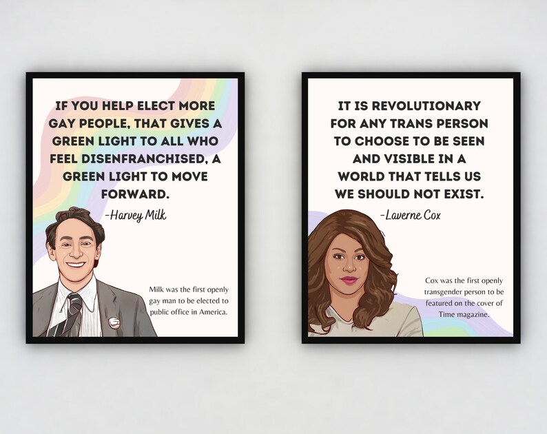 Inspiring LGBTQ Quotes set of 8 Posters LGBTQ Empowerment - Etsy