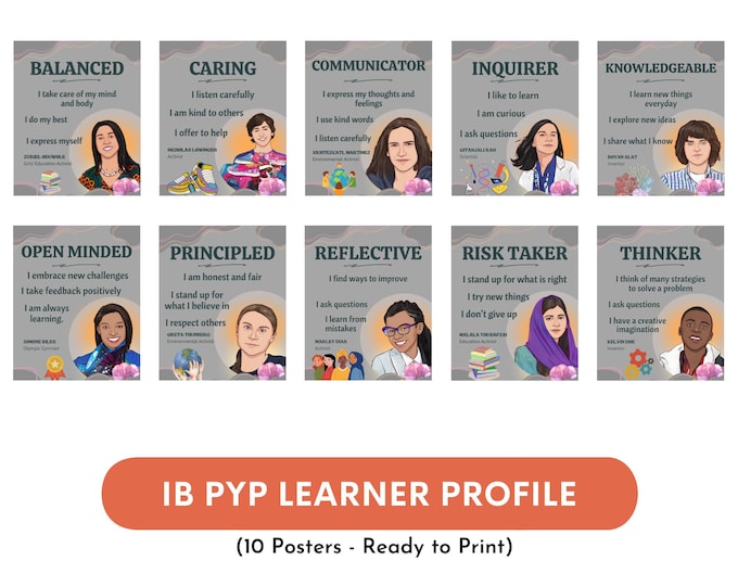 IB Learner Profile Printable Classroom Posters - English Version - Etsy ...