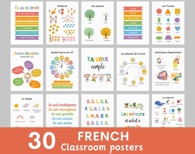 Plant Classroom Birthday Display | French Decor (PNG, PDF, Powerpoint ...