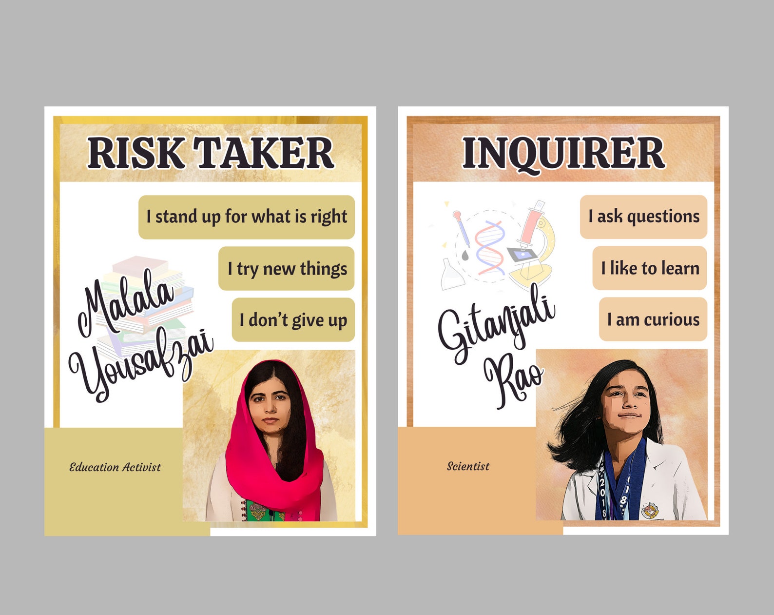 IB PYP Learner Profile Posters, Boho Theme, Influential Young People ...