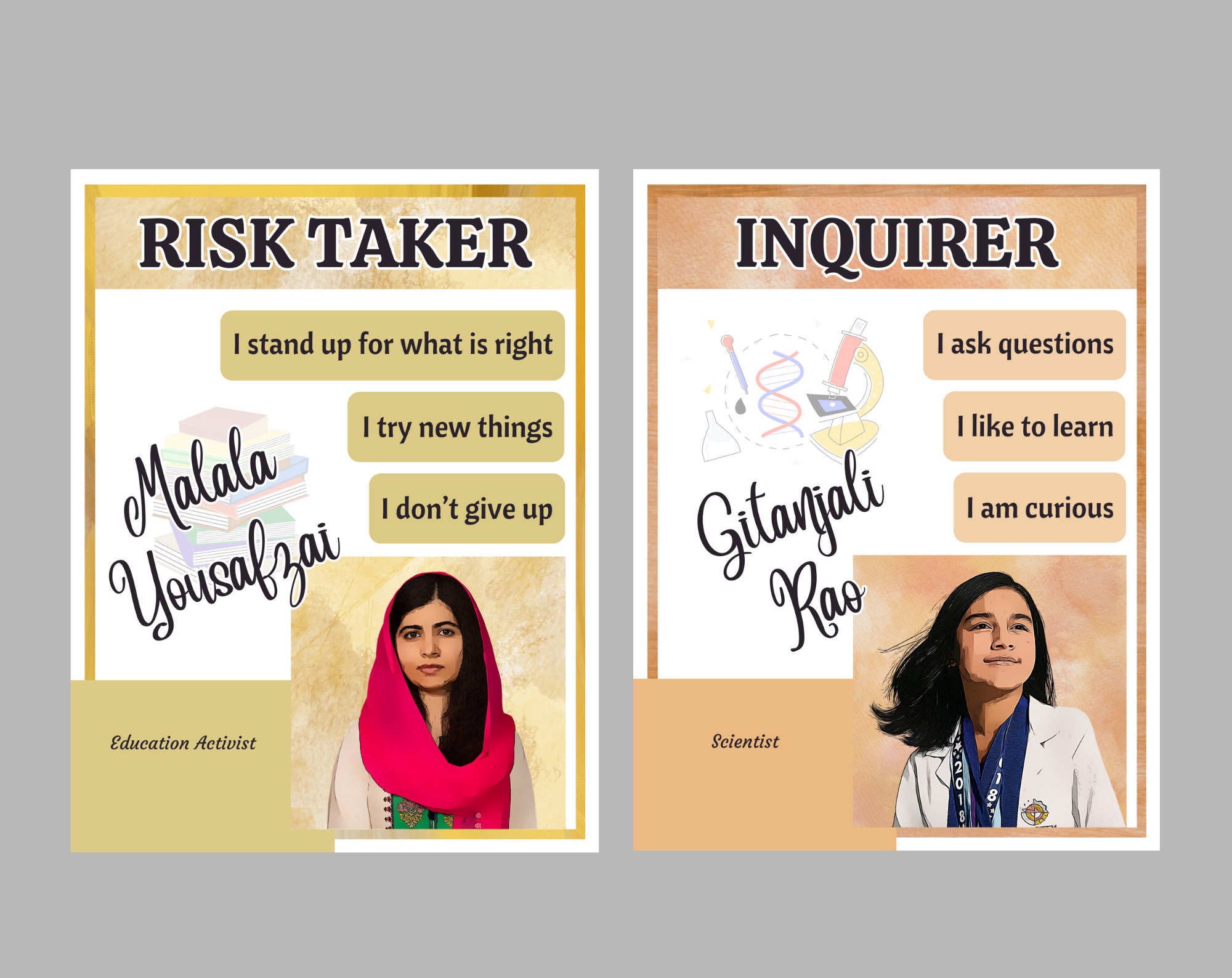 IB PYP Learner Profile Posters, Boho Theme, Influential Young People ...