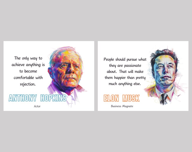 Famous People With Autism Posters set of 9, Neurodiversity Awareness ...