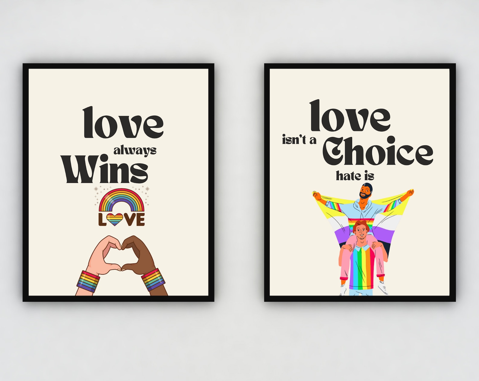 LGBTQ Quotes (set of 8 Posters), Pride Month Posters, LGBTQ Love ...