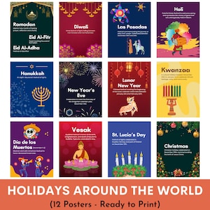 Holidays Around the World Posters, Winter Holidays Posters, Festivals ...