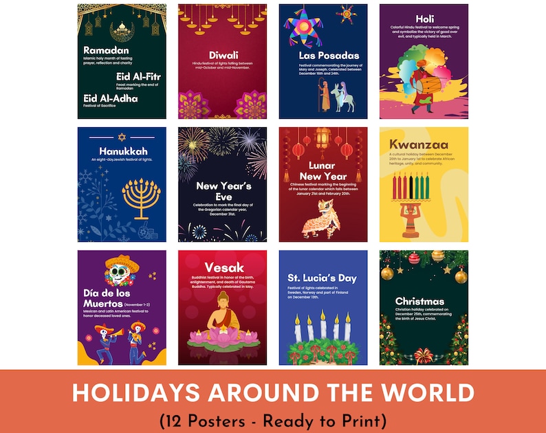 Holidays Around the World Posters, Winter Holidays Posters, Festivals ...