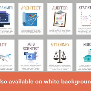 Math Careers Posters ( Set of 30), Math Classroom Decor, Educational ...