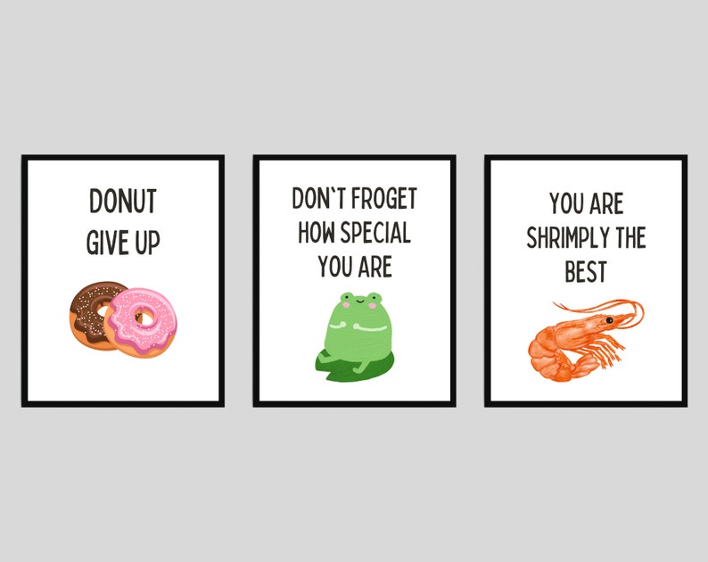 Motivational Puns Posters ( Set of 10) Ready to Print, Inspirational ...