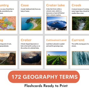 Challenge A Geography Terms Flashcards , Set of 172 Flashcards ...