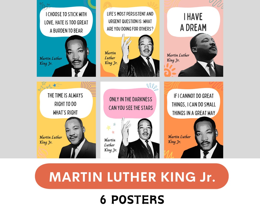 Martin Luther King Jr. Posters, Inspirational Quotes, Black History ...