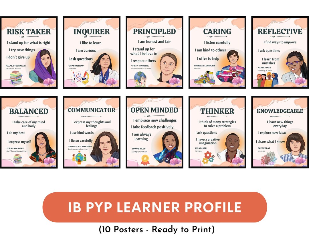 IB PYP Learner Profile Posters, Influential Young People Posters ...