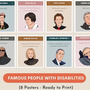 Famous People With Disability Posters (set of 8), Disability Awareness ...