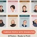 Famous People With Disability Posters set of 8 Disability - Etsy
