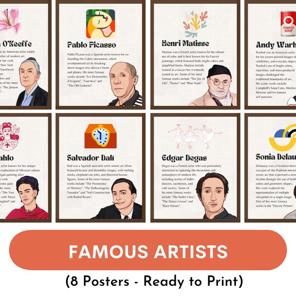 Famous Artists - Etsy