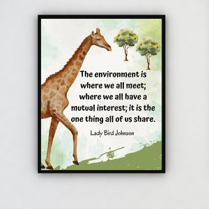 Set of 8 Earth Quotes Posters (animal Habitat Theme), Environment ...