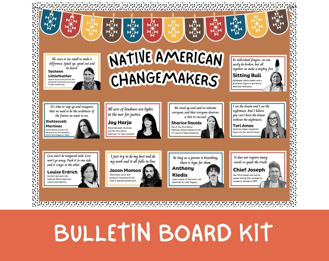 Native American Heritage Month Bulletin Board, Famous Native American ...