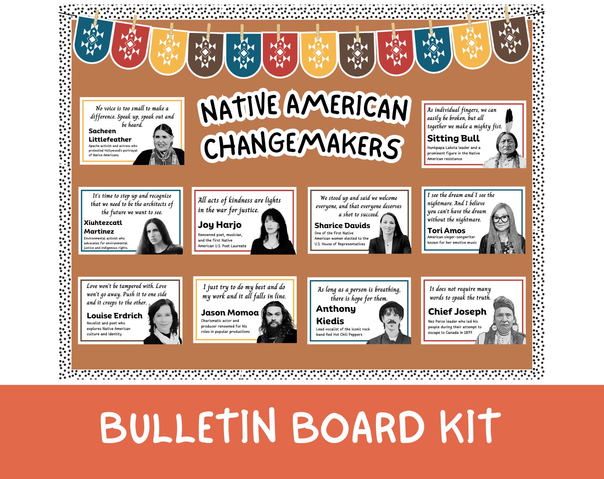 Native American Heritage Month Bulletin Board, Famous Native American ...
