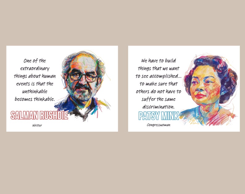 Famous Asian American and Pacific Islanders Posters (set of 25), Asian ...