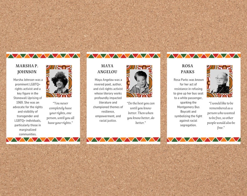 Famous Black Leaders set of 20, Black Icons, Black History Month ...