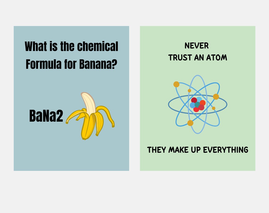 Funny Science Puns Posters (bundle of 32), Chemistry Puns Posters ...