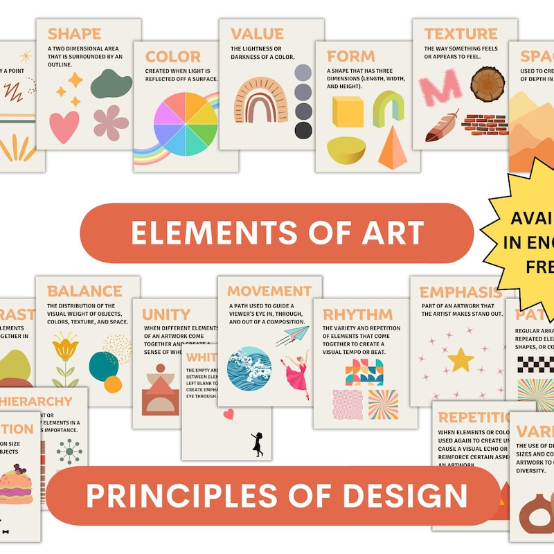 Elements of Art Posters - Etsy