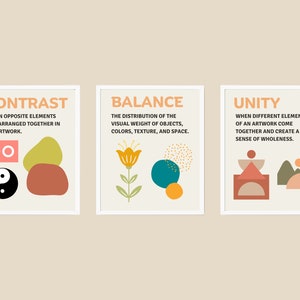 Elements of Art and Principles of Design Posters Bundle, Art Classroom ...