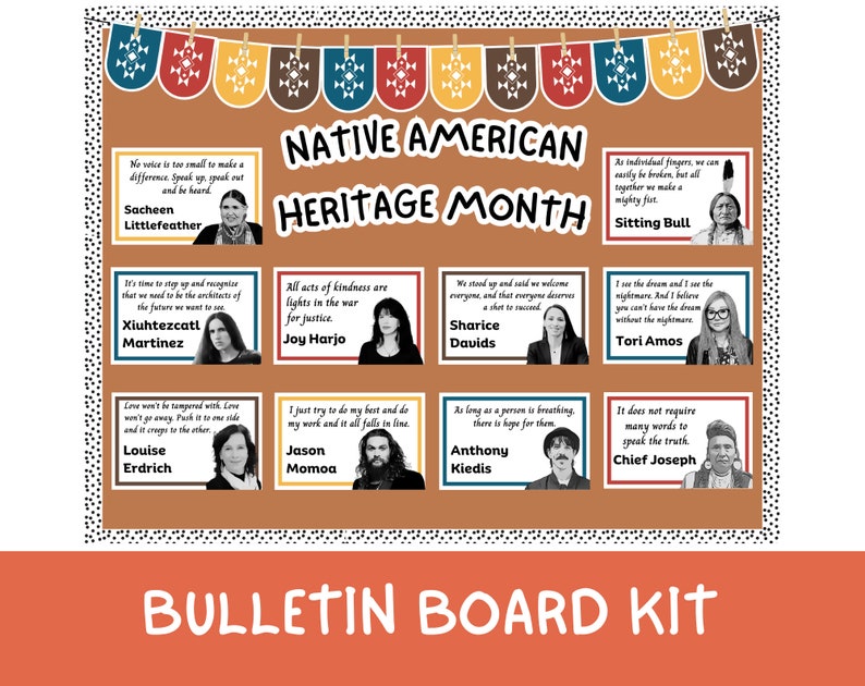 Native American Heritage Month Bulletin Board, Famous Native American ...