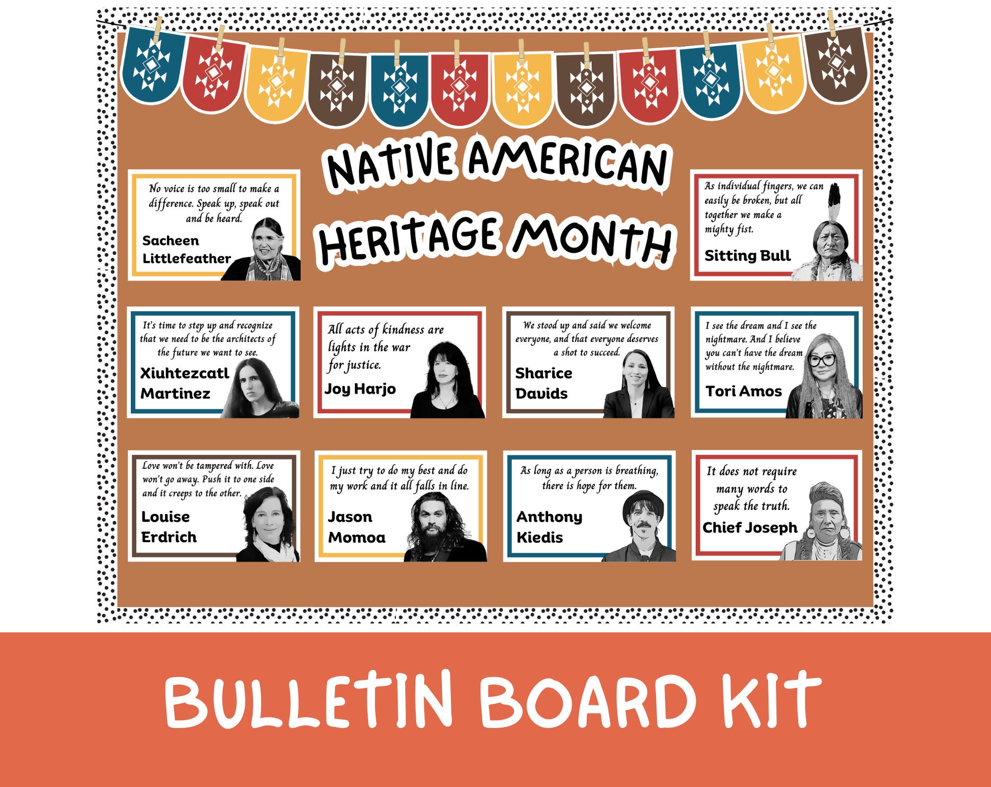 Native American Heritage Month Bulletin Board, Famous Native American ...
