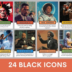 Famous Black Leaders, Black Icons, Black History Month Posters ...