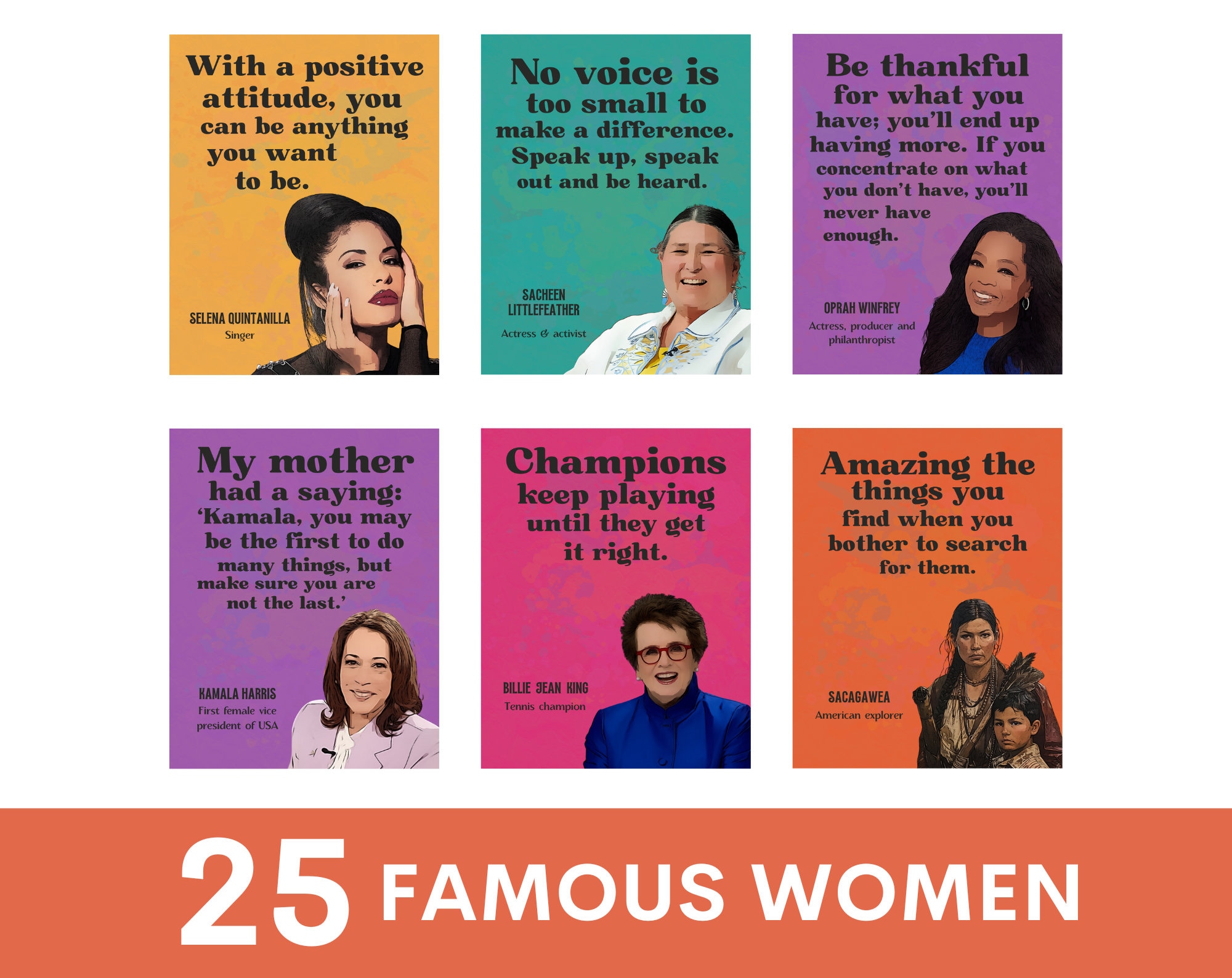 Famous Women Posters, Women's History Month, Inspiring Women in History ...