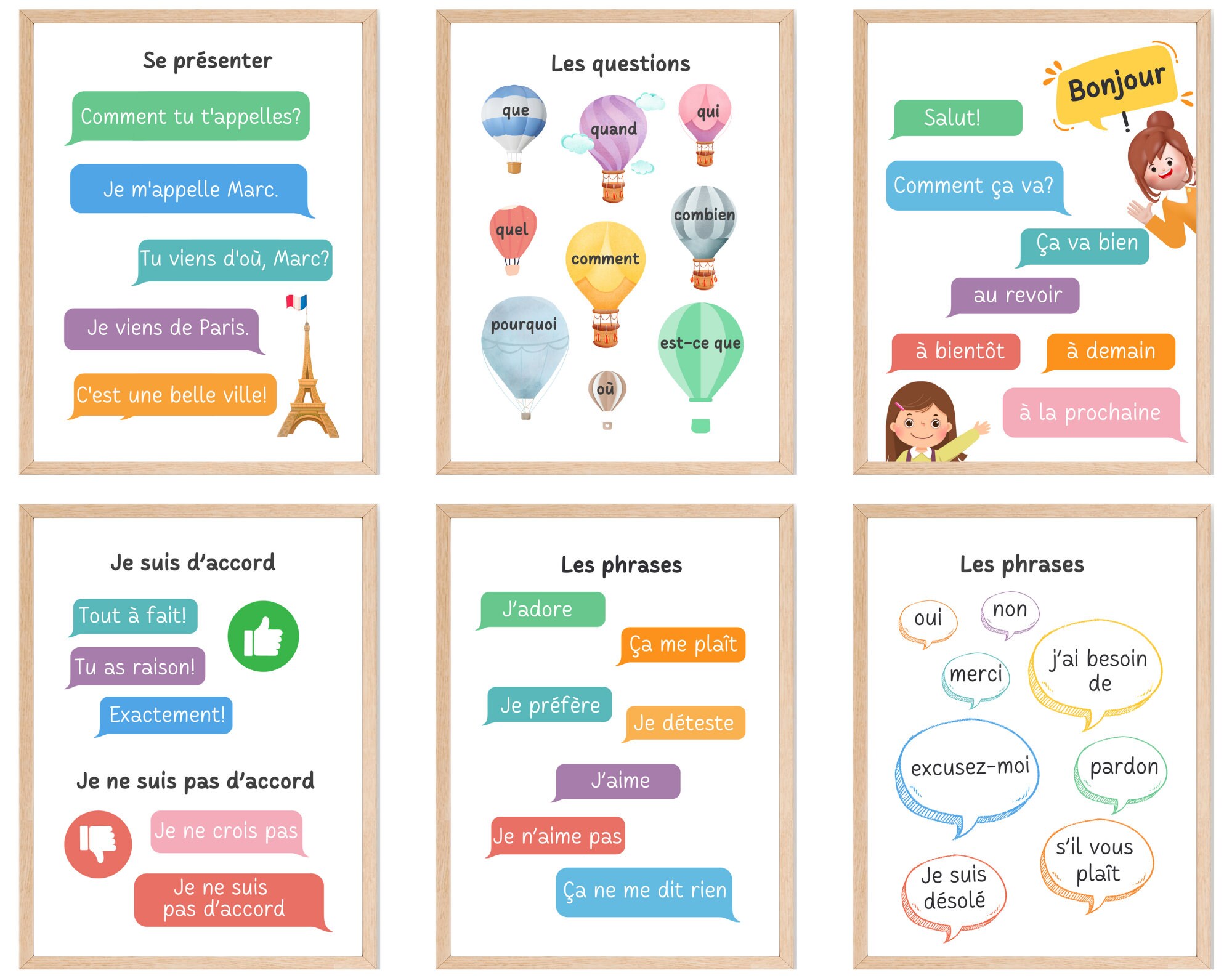 French Flashcards and Posters, French Language Learning, French ...