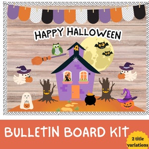 Haunted House Halloween Bulletin Board Kit, Halloween Bulletin Board ...