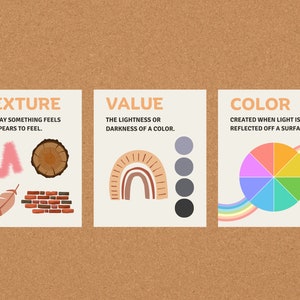 Elements of Art and Principles of Design Posters Bundle, Art Classroom ...