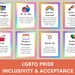 LGBTQ+ PRIDE Inclusivity and Acceptance (set of 8 Posters), Pride Month ...