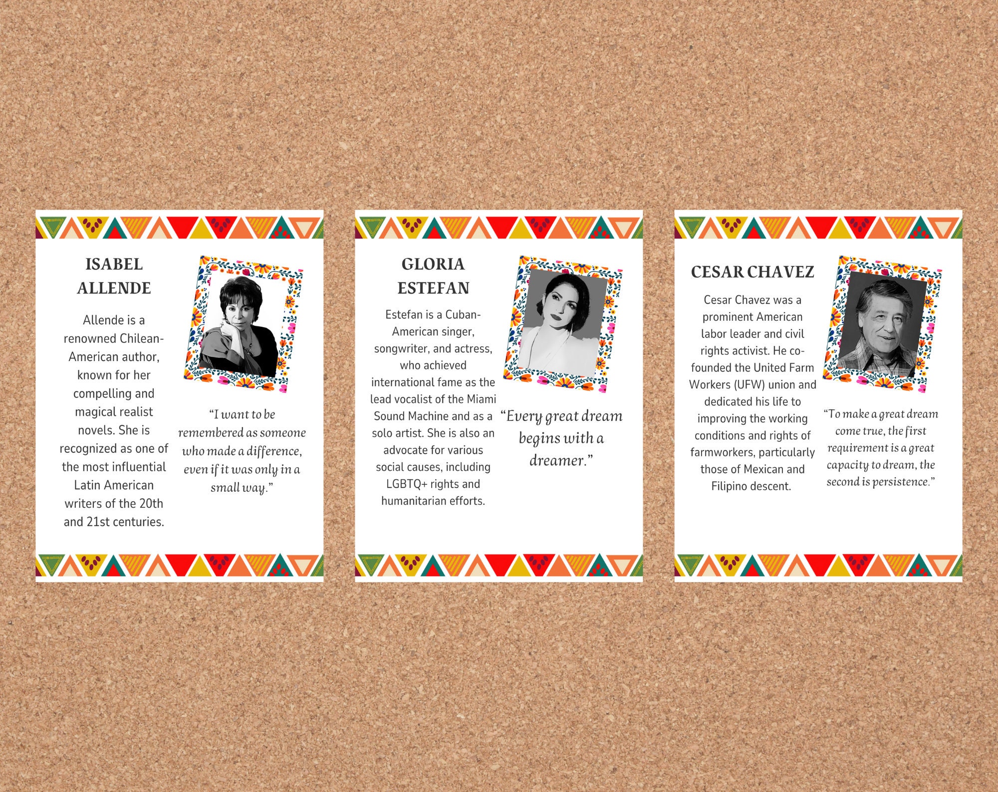 Hispanic Heritage Month, Hispanic Changemakers Posters -(set of 10 ...
