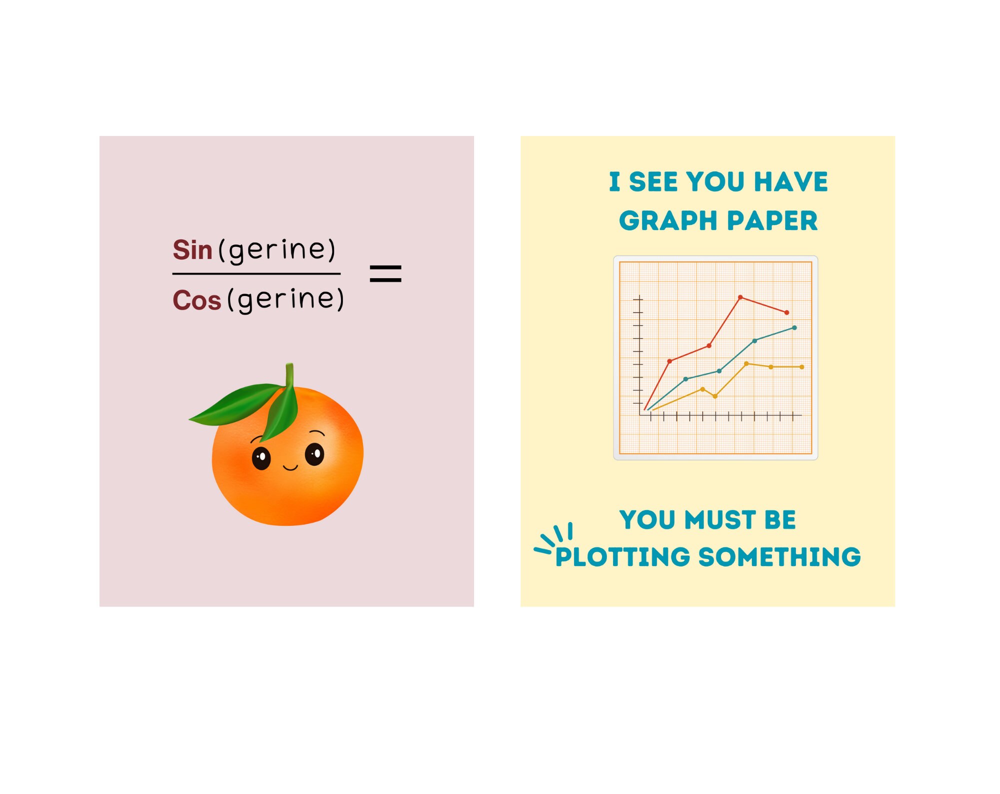 Set of 8 Math Posters, Math Puns and Jokes, Math Classroom, Educational ...