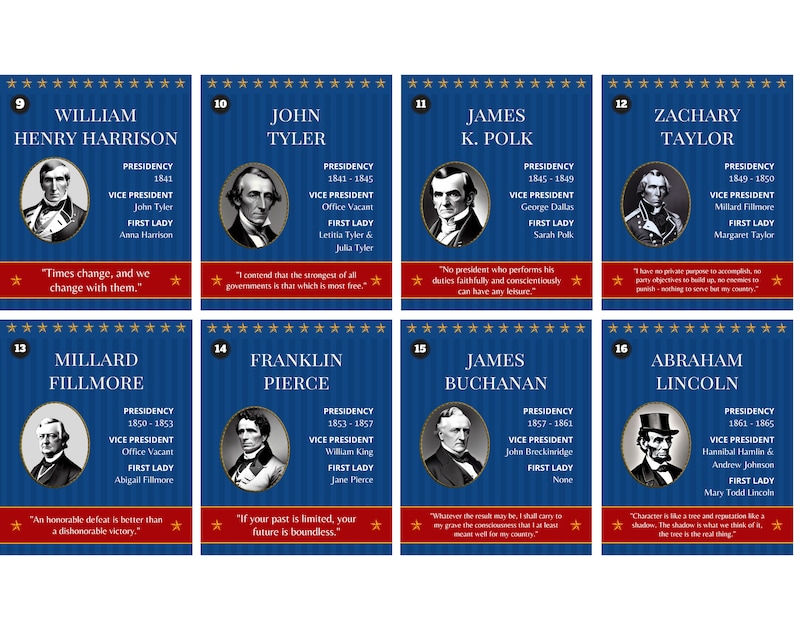 US Presidents Posters, United States Presidents, American Presidents ...