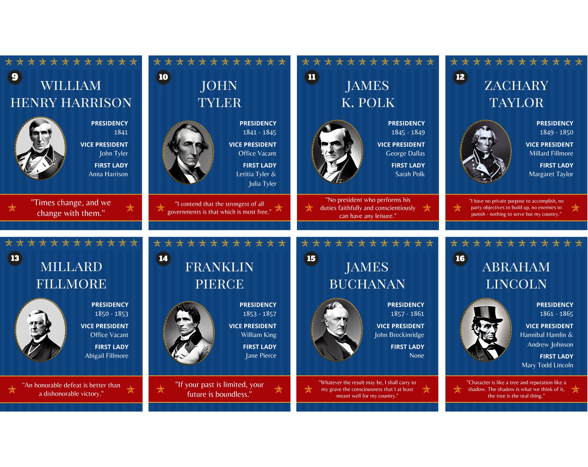 US Presidents Posters, United States Presidents, American Presidents ...
