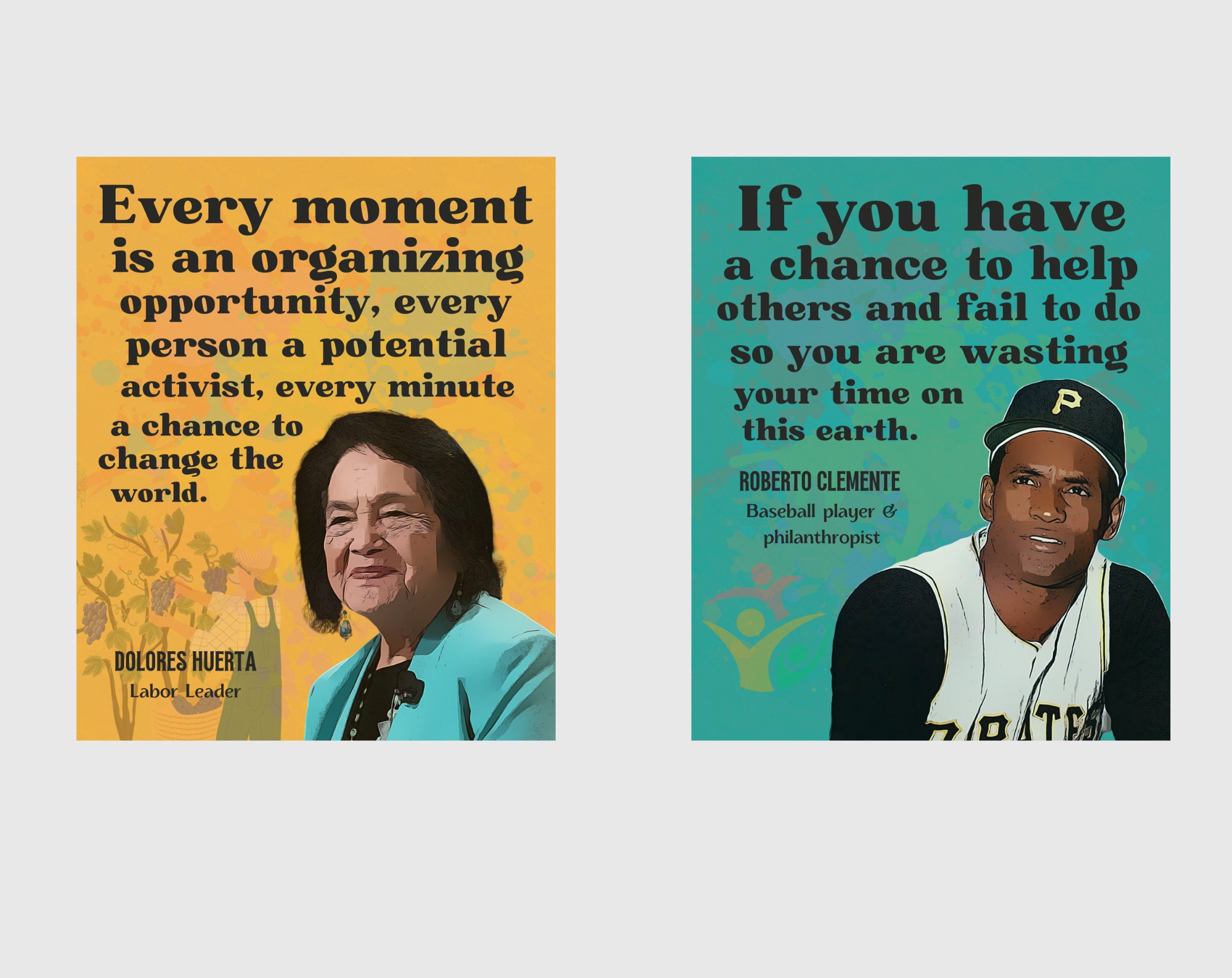 Hispanic Heritage Month, Remarkable Hispanic Leaders Posters -rainbow ...