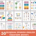 Bilingual Spanish-english Educational Posters (set of 30), Spanish ...