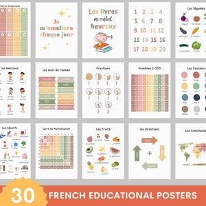 French Classroom Posters (30 Posters), French Classroom Decor, French ...