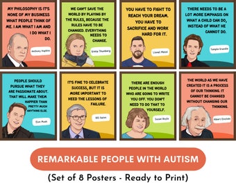 Famous People With Autism Posters, Classroom & Office Decor (digital ...