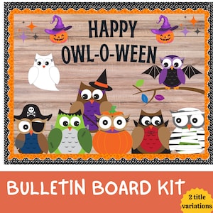 Owl Halloween Bulletin Board Kit, Halloween Owl Bulletin Board ...