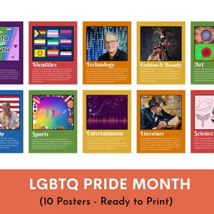 LGBTQ PRIDE Month (set of 10 Posters), Pride Month Posters, Classroom ...