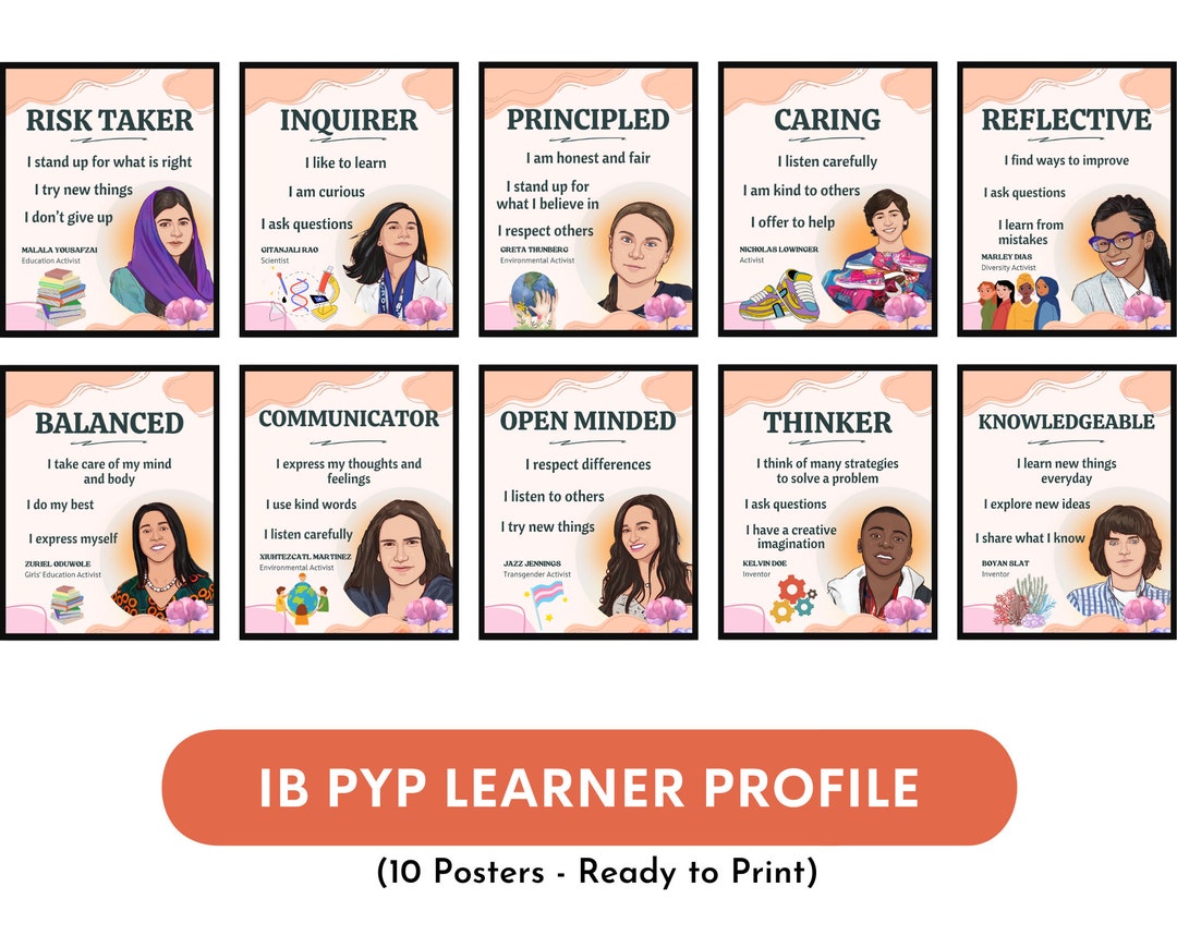 IB PYP Learner Profile Posters Influential Young People - Etsy Australia